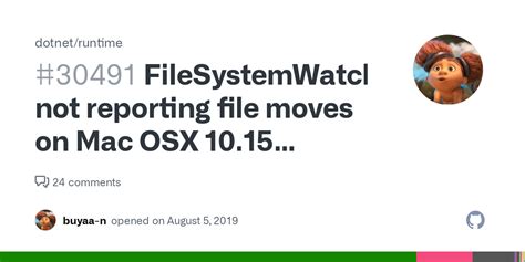Filesystemwatcher Not Reporting File Moves On Mac Osx 1015 Catalina