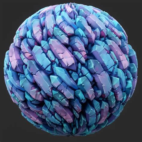Stylized Crystal Seamless Texture Material