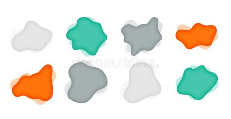 Flat Style Organic Blob Shape In Collection Stock Vector Illustration