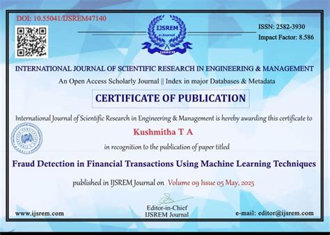 Machinelearning Frauddetection Researchpublication Datascience