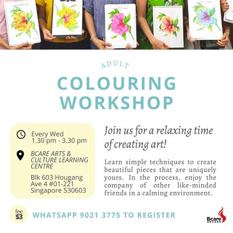 Event Adult Colour Workshop Honeycombers Singapore