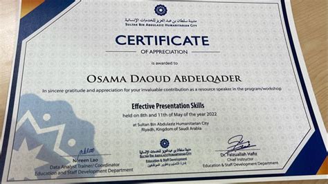 Osama Abdelqader On Linkedin I Am Happy For Being Able To Provide The Effective Presentation Skill