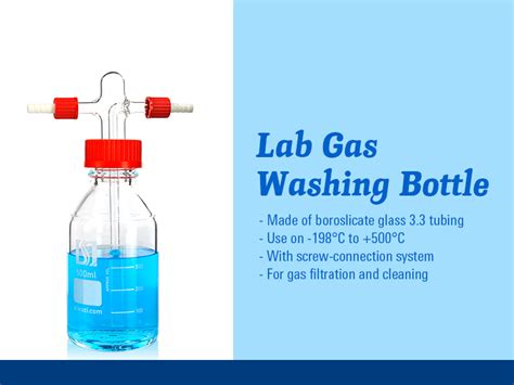 Alwsci 500 Ml Gaswaschflasche Gas Washing Bottle Borosilikatglas