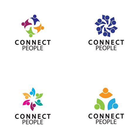 People Connect Logo Design Template Connection Logo For Business 15547582 Vector Art At Vecteezy