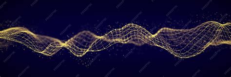 Premium Photo 3d Digital Dynamic Wave Flow Digital Structure Secure