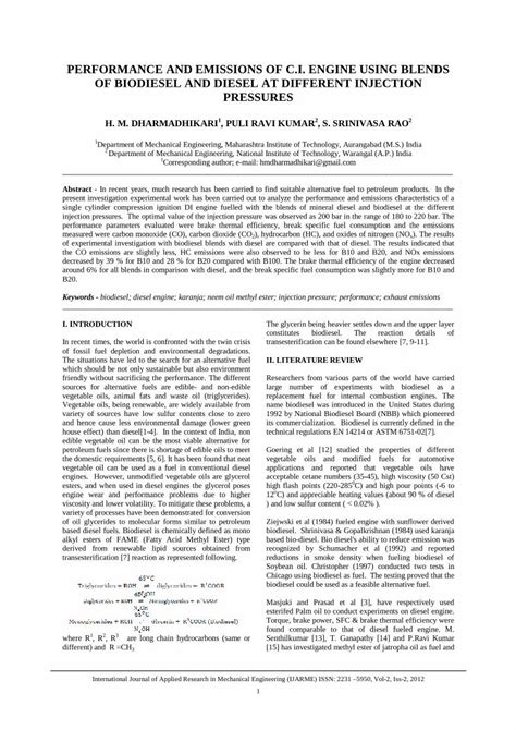 Pdf Performance And Emissions Of Ci Engine Using Blends Of Dokumentips