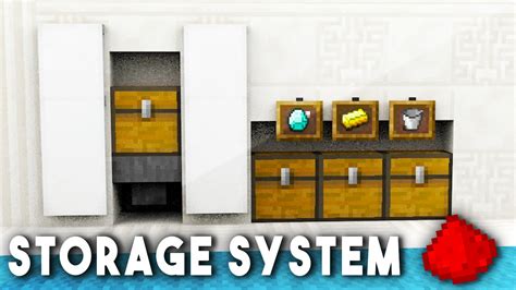 Compact Item Sorting System Minecraft Redstone Tutorial Youtube