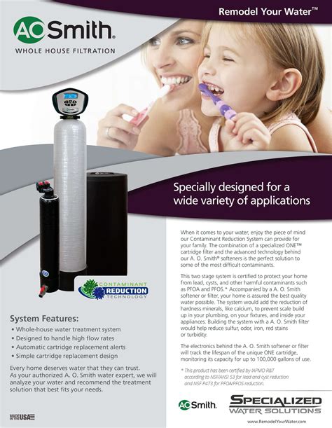 One Contaminant Reduction Series Pure Southern Water