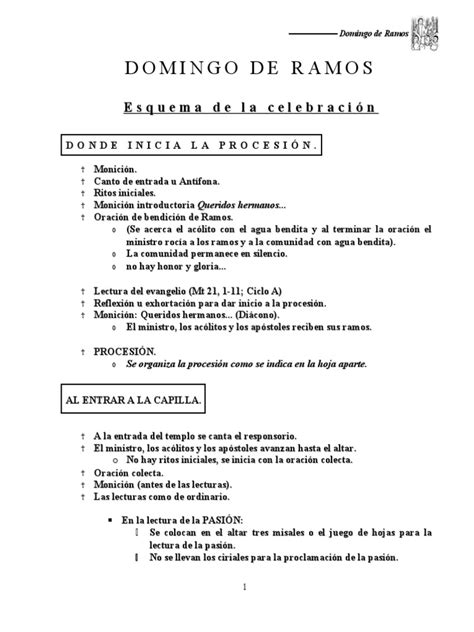 Esquema Domingo Pdf Misa Liturgia Adoración Cristiana Y Liturgia