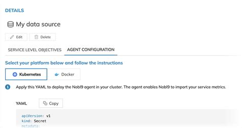 deploy your nobl9 agent nobl9 documentation