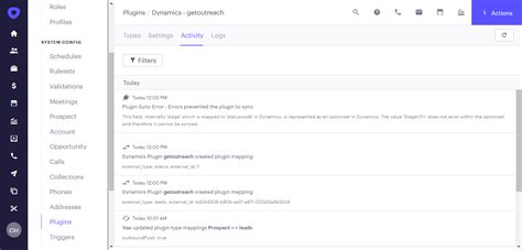 microsoft dynamics plugin overview outreach support