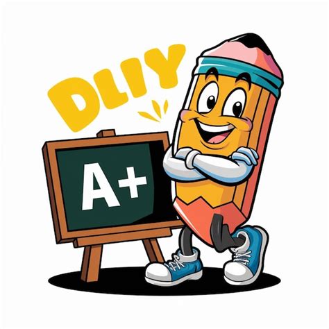 Illustration Pencil Character Full Of Confidence Premium Ai Generated Image