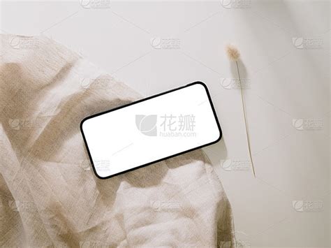 智能手机模型手机空白屏幕模板平铺极简风格
