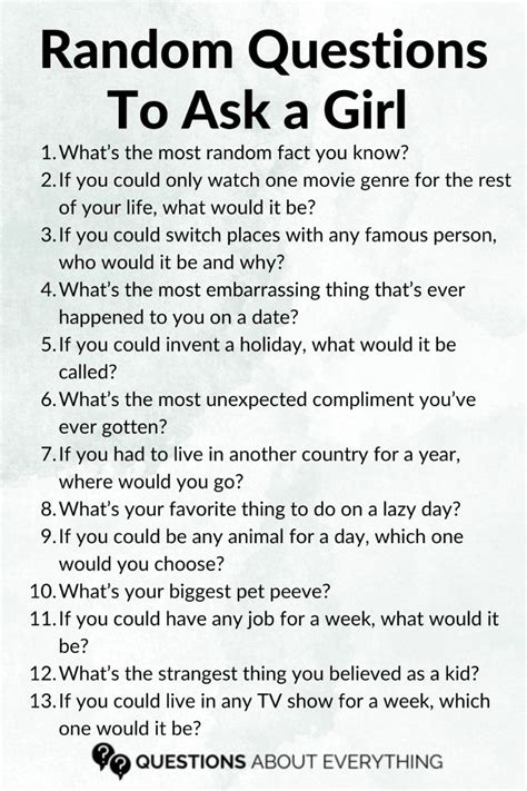 50 Random Questions To Ask A Girl Guaranteed To Make Her Smile Fun