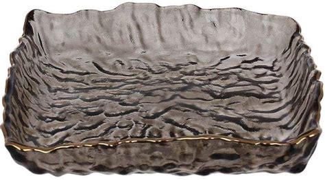 Тарілка сервірувальна Fleur квадратна 15х15см димчасто сіре скло Bona 1174288 — купити на Eva