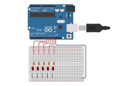 Circuit Design Comunicação Serial Tinkercad
