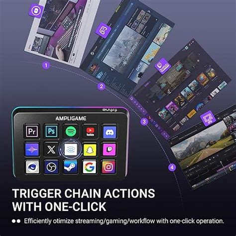 Fifine Ampligame Stream Controller With 15 Macro Keys Streaming