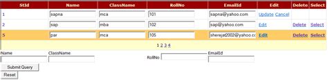 Select Update And Delete Data In A Aspnet Gridview Control