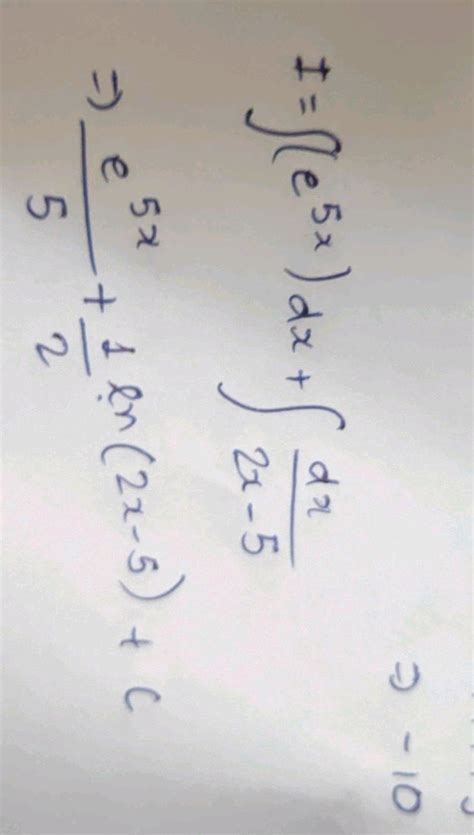 Problem 5 05 Evaluate Int Left E { 5 X } Frac { 1 } { 2 X