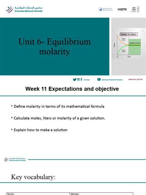 Unit 6 Equilibrium Molarity Pdf Molar Concentration Mole Unit