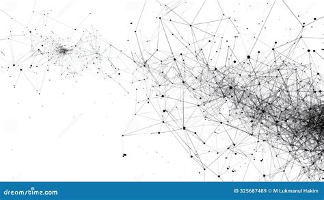 Abstract Background Of Connected Dots And Lines Network Or Connection