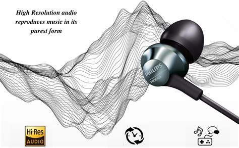 Amazon Com Philips Pro Wired Earbuds With Microphone Hi Res Audio In Ear Headphones With Mm
