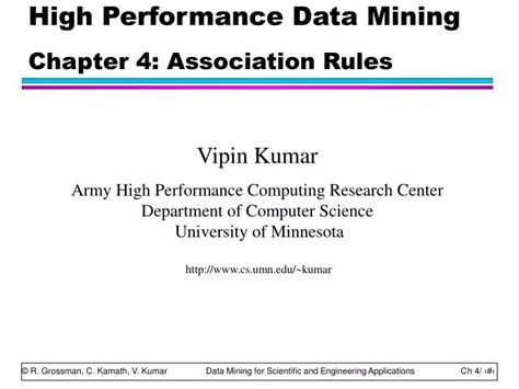 Ppt High Performance Data Mining Chapter 4 Association Rules Powerpoint Presentation Id 1713000