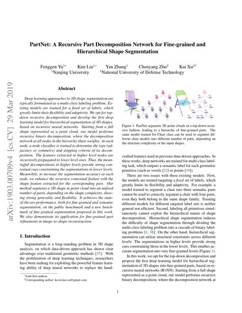Pdf Partnet A Recursive Part Decomposition Network For Fine Grained