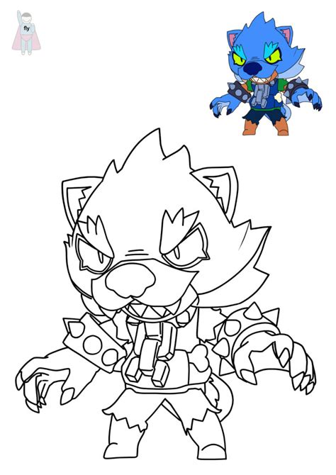 Brawl Stars Free Coloring Pages Werewolf Leon