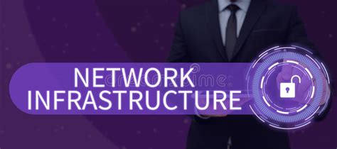 Hand Writing Sign Network Infrastructure Business Showcase Hardware And Software Resources In