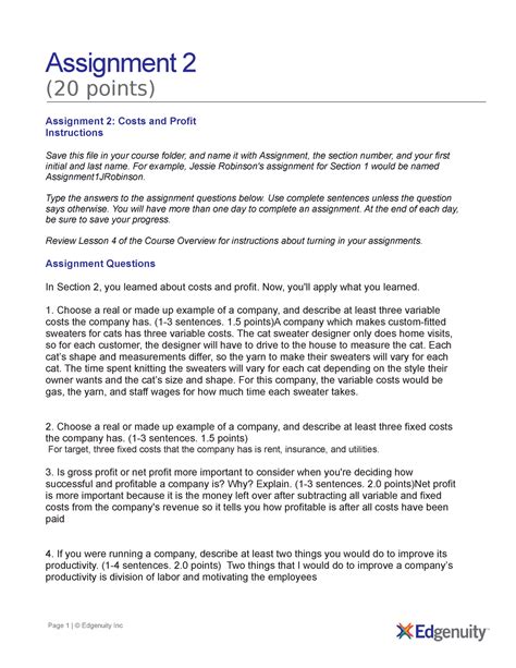assignment 2 20 points assignment 2 cost assignment 2 20 points