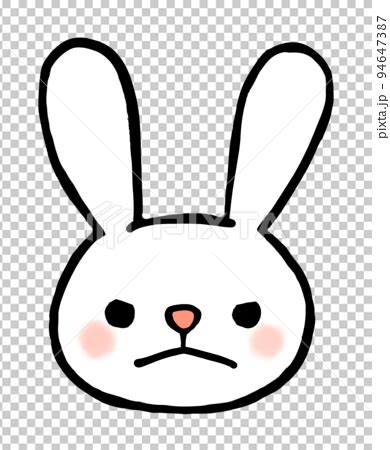 토끼 화난 얼굴의 그림 스톡일러스트 PIXTA