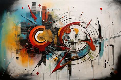 Premium Ai Image Vibrant Expressions Abstract 32 Canvas