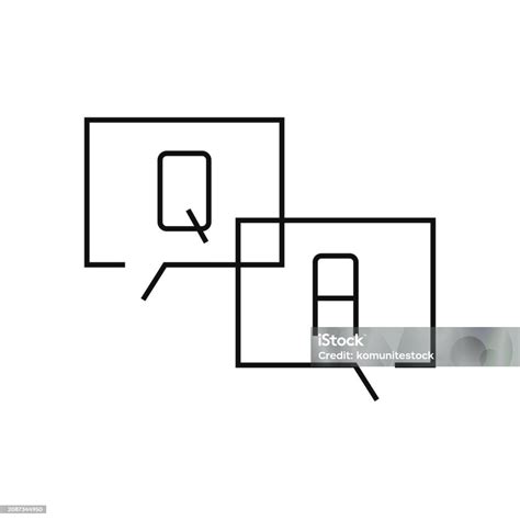 Questions And Answers Line Icon Vector Illustration Icon Design For Logo Mobile App Website Ui