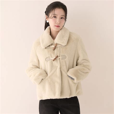 컬러 세일 더플 퍼 자켓rmjle11rt1 로엠