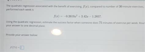 solved the quadratic regression associated with the benefit of