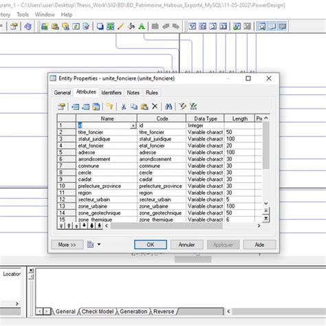 Interface Of The Sap Powerdesigner Software—creation Of The Entity
