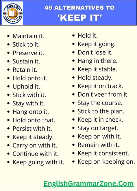 Variety In Commands 49 Alternatives To Keep It