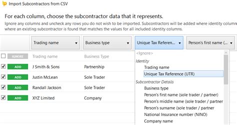 importing subcontractors from a csv file brightpay documentation