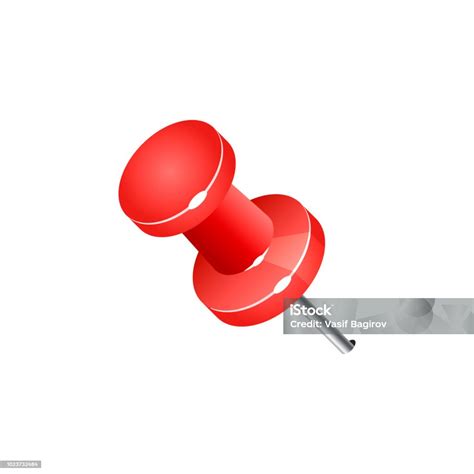 빨간 푸시 오피스 핀 벡터 현실적인 사무실 버튼을 첨부 합니다 푸시 핀 압핀 탑 뷰 3d 푸시 핀 공란에 대한 스톡 벡터 아트 및 기타 이미지 Istock