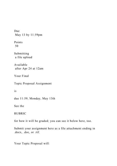 Due May 13 By 1159pmpoints 50submitting A File Docx