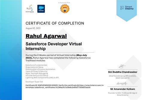 Rahul Agarwal On Linkedin Salesforce Internship Webdevelopment