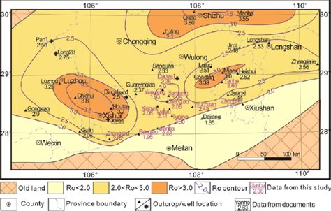 Distributional Pattern Of Organic Matter Thermal Maturity In The Upper Download Scientific