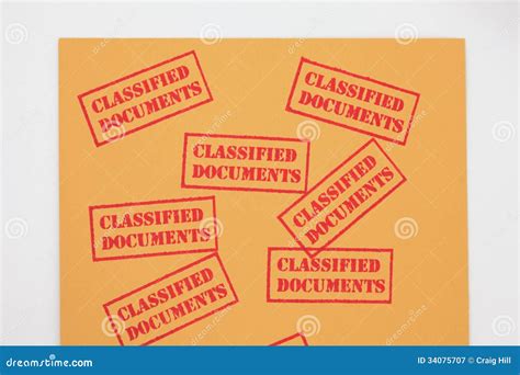 Classified Documents Stock Image Image Of Rubber Manilla 34075707