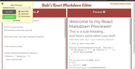React Markdown Previewer Feedback Code Feedback The Freecodecamp Forum
