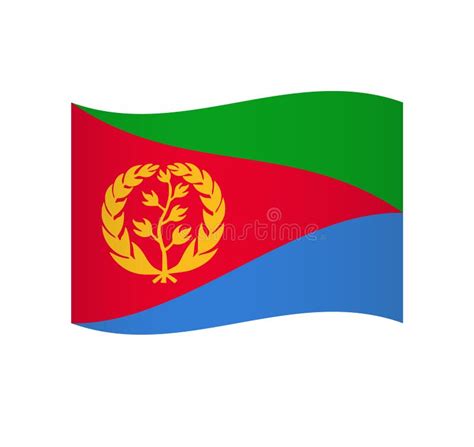 wavy vector flag of eritrea stock illustration illustration of sharp
