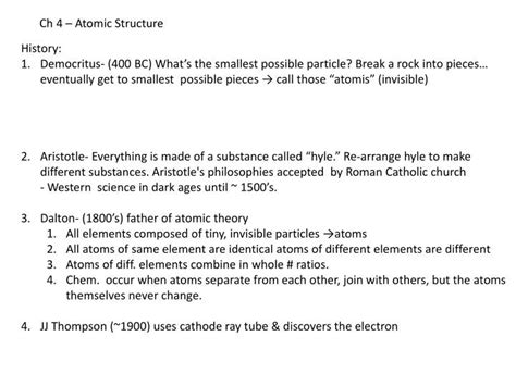 PPT Ch 4 Atomic Structure PowerPoint Presentation Free Download ID 3057949