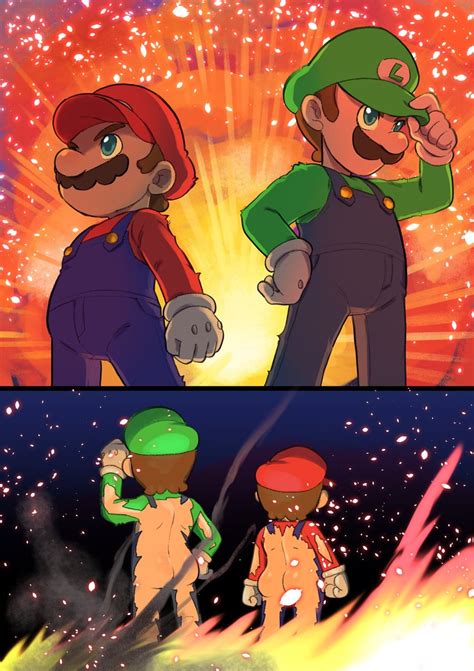 Mario And Luigi Mario Drawn By P On Kome Danbooru