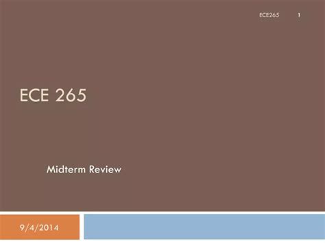 ppt ece 265 powerpoint presentation free download id 3926649