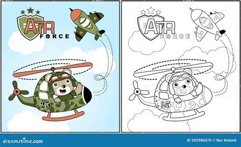 Cute Military Pilot Uniform Pin Up Girl Sitting Hand Drawn Color